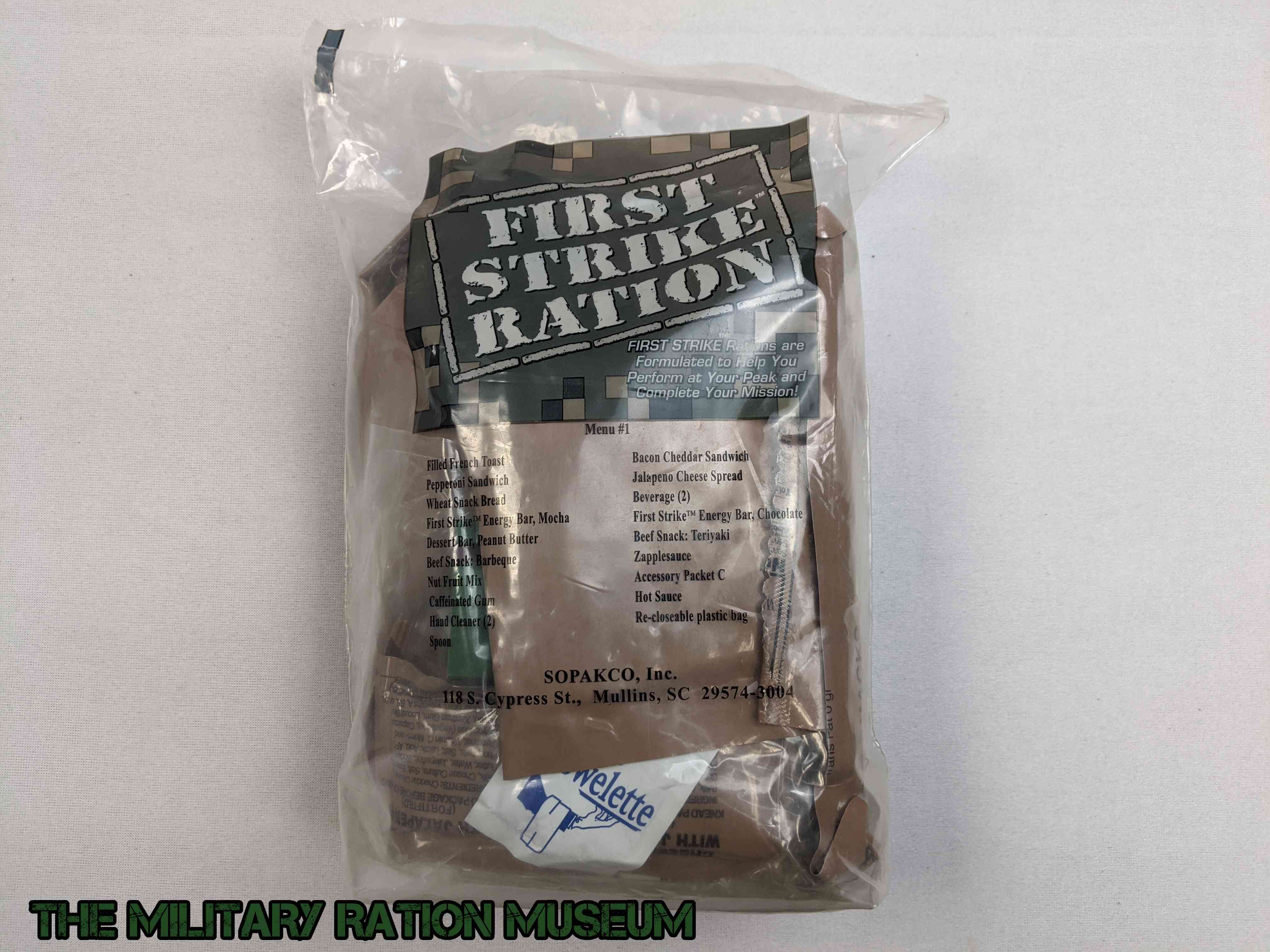 First Strike Ration 24HR Menu 1 | The Military Ration Museum Archives