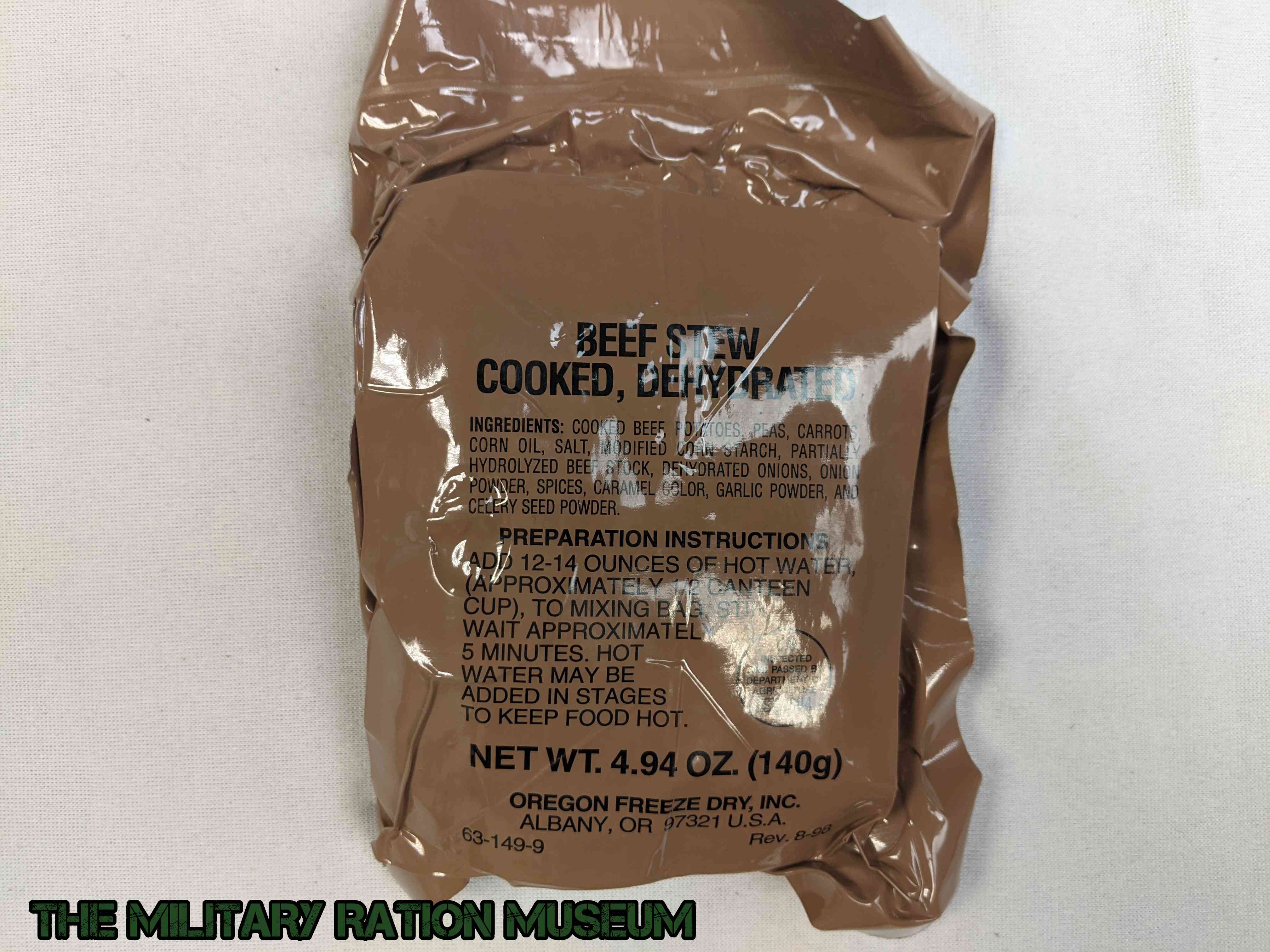 Food Packet, Long Range Patrol Freeze Dried Beef Stew Meal | The ...