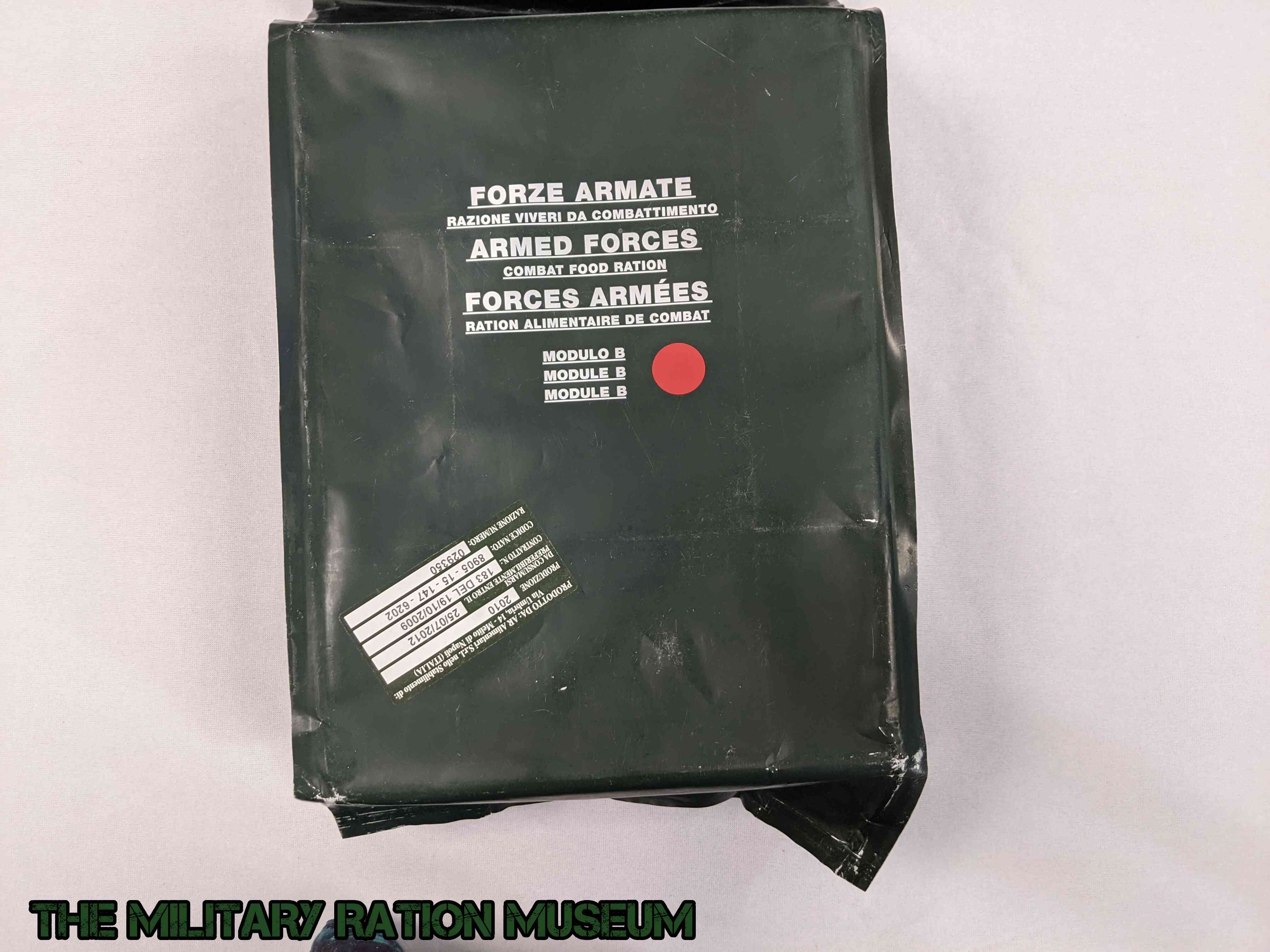 Italian Armed Forces 24hr Ration Menu B | The Military Ration Museum ...