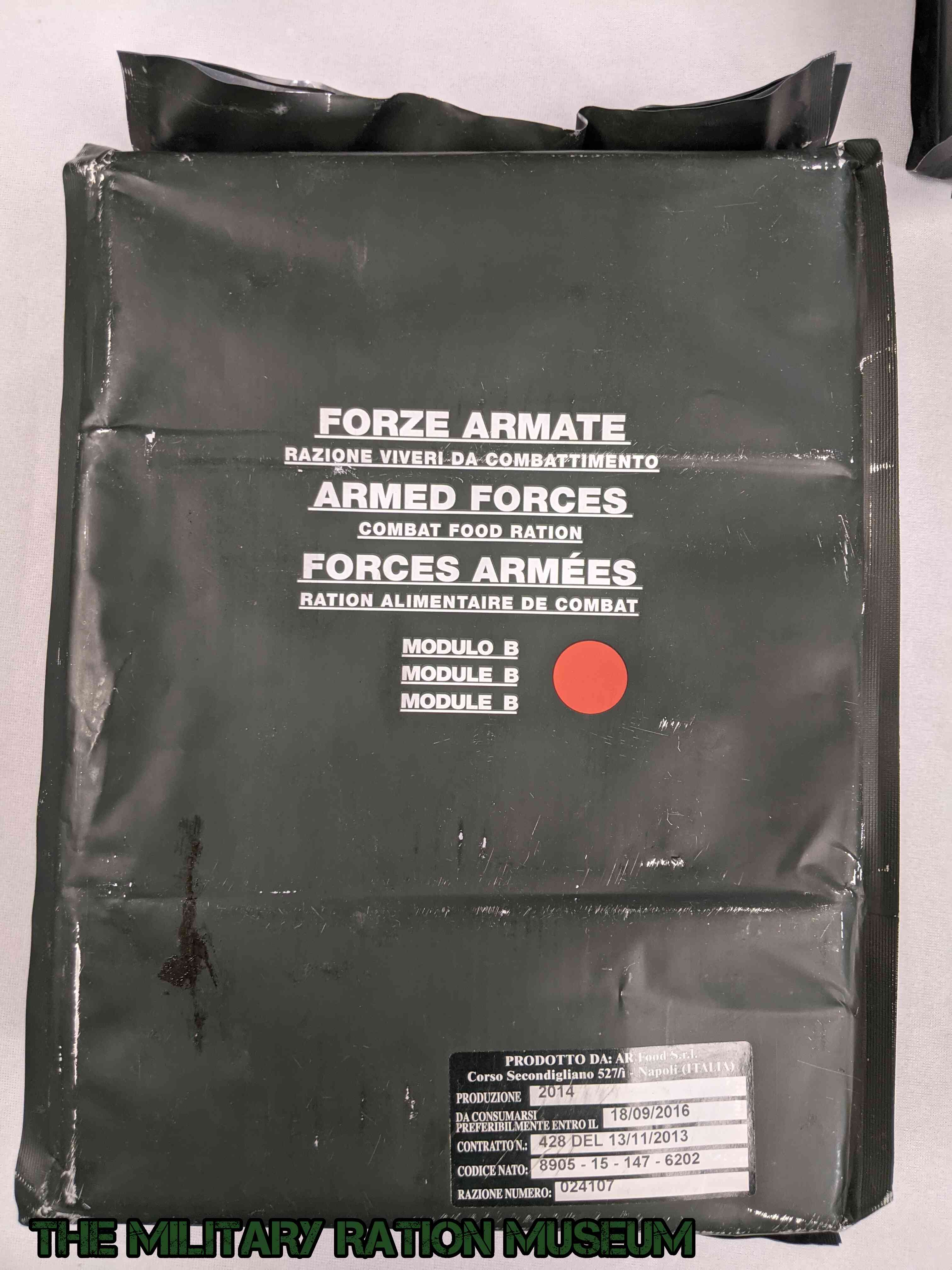 Italian Armed Forces 24hr Ration Menu B | The Military Ration Museum ...