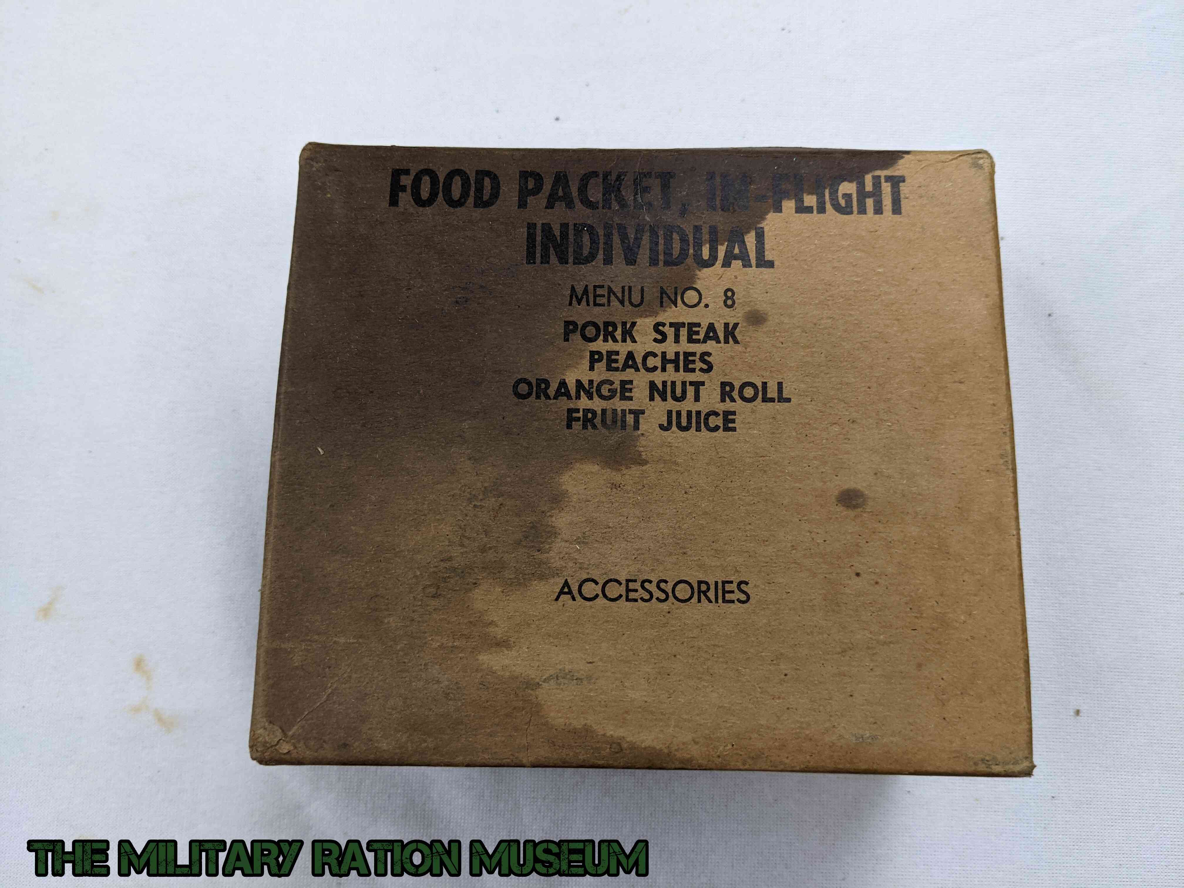 Food Packet, In Flight, Individual, Menu 8 | The Military Ration Museum ...
