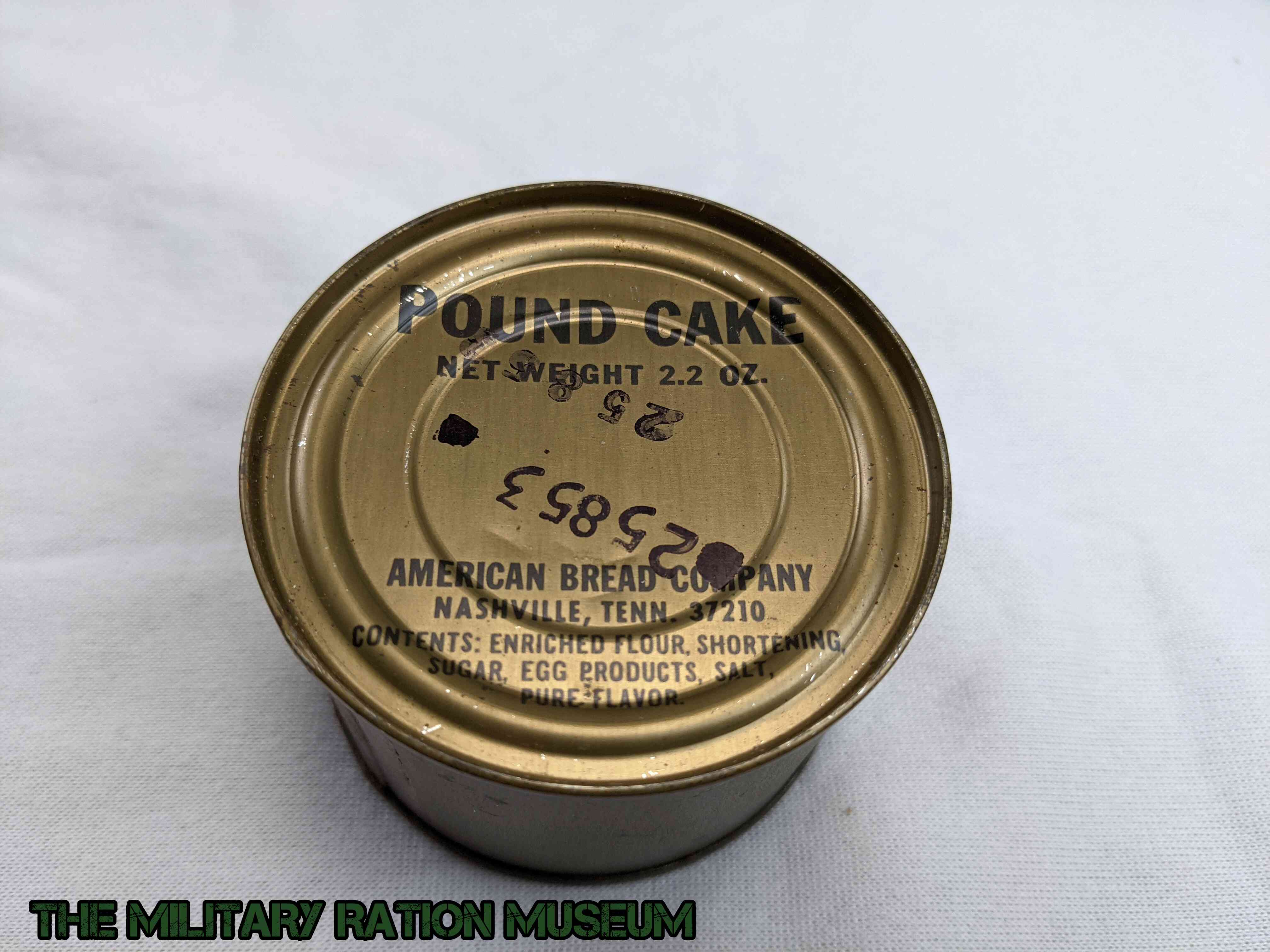 Can: Pound Cake (American Bread Company) | The Military Ration Museum ...