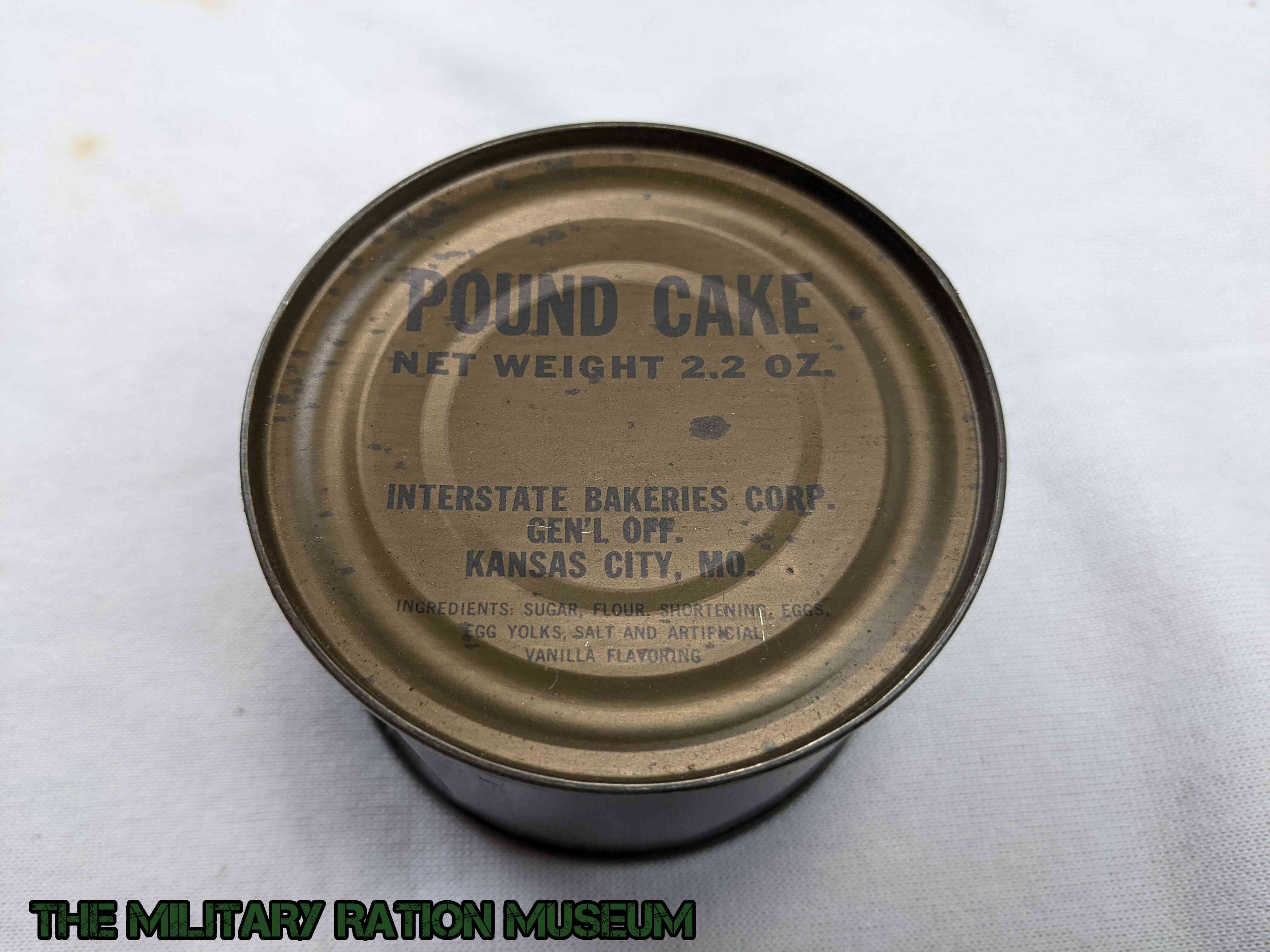 Can: Pound Cake (Interstate bakers) | The Military Ration Museum Archives