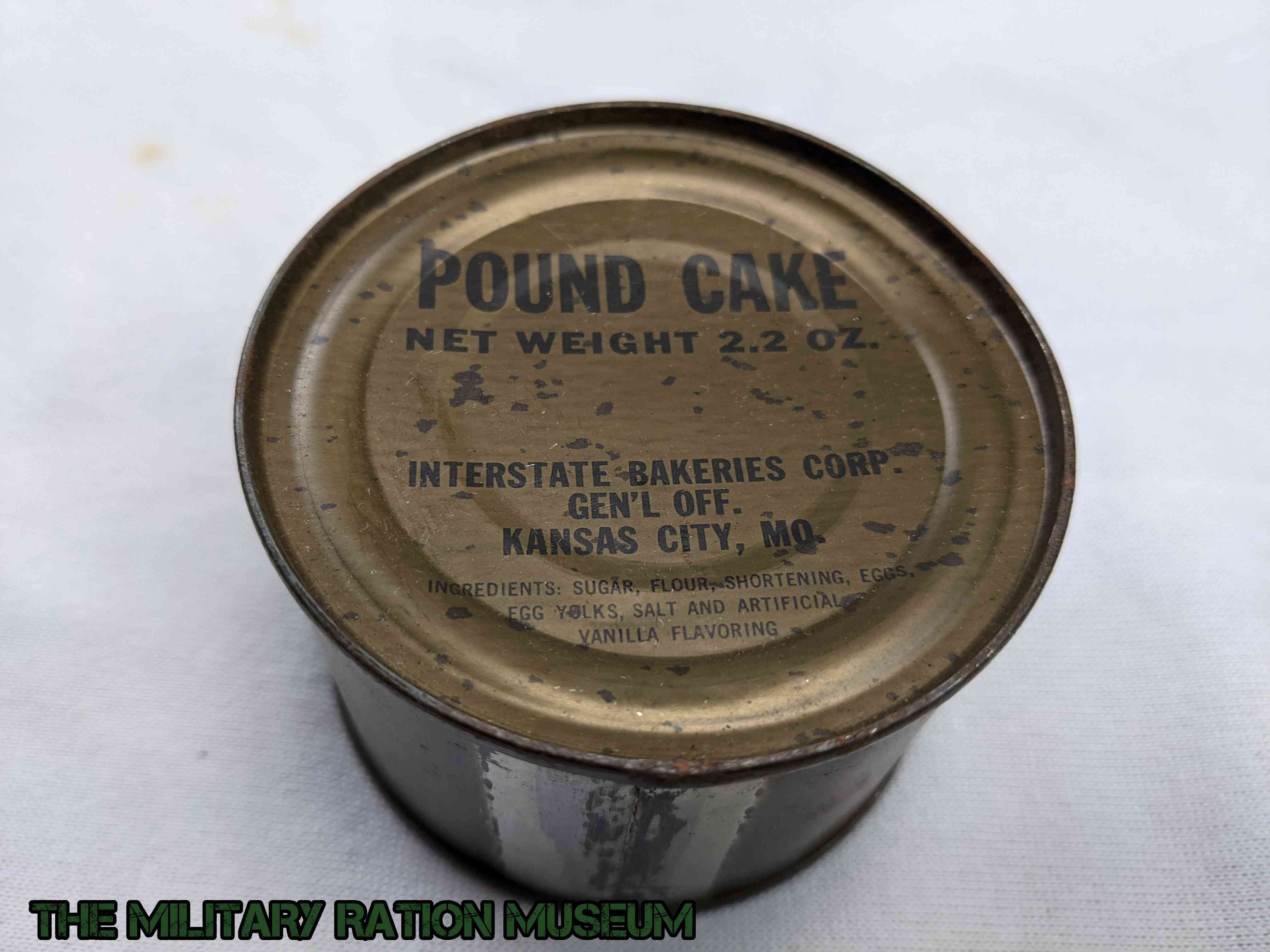 Can: Pound Cake (Interstate bakers) | The Military Ration Museum Archives