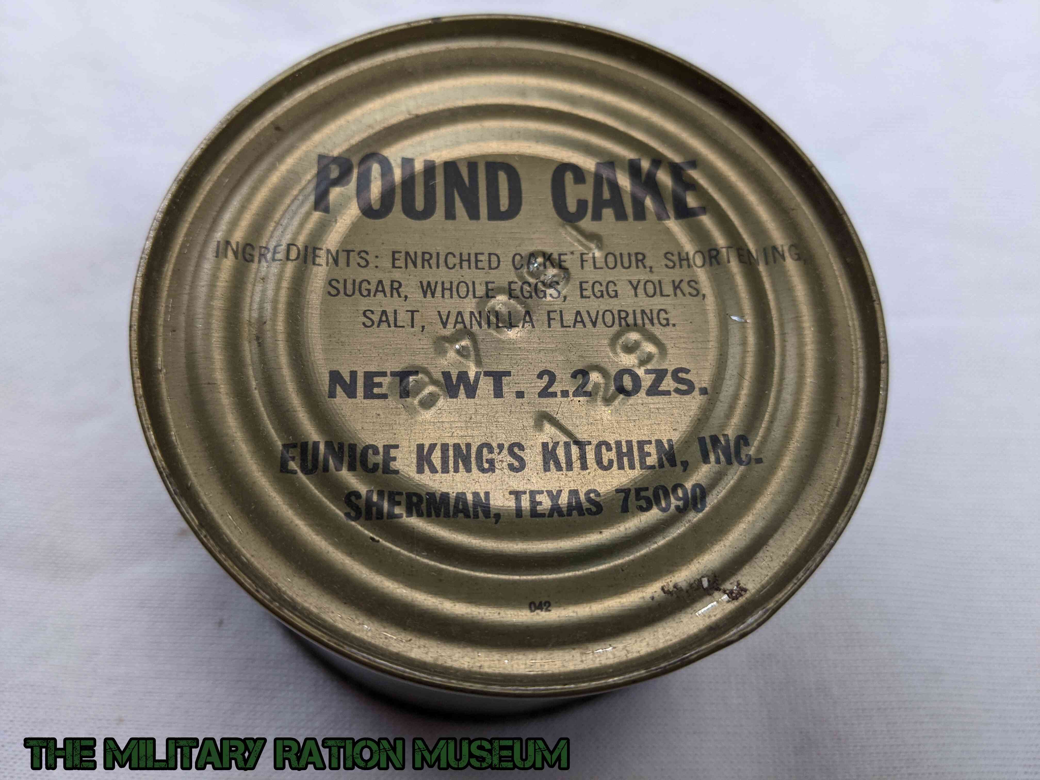 Can: Pound Cake (Eunice King's Kitchen) | The Military Ration Museum ...