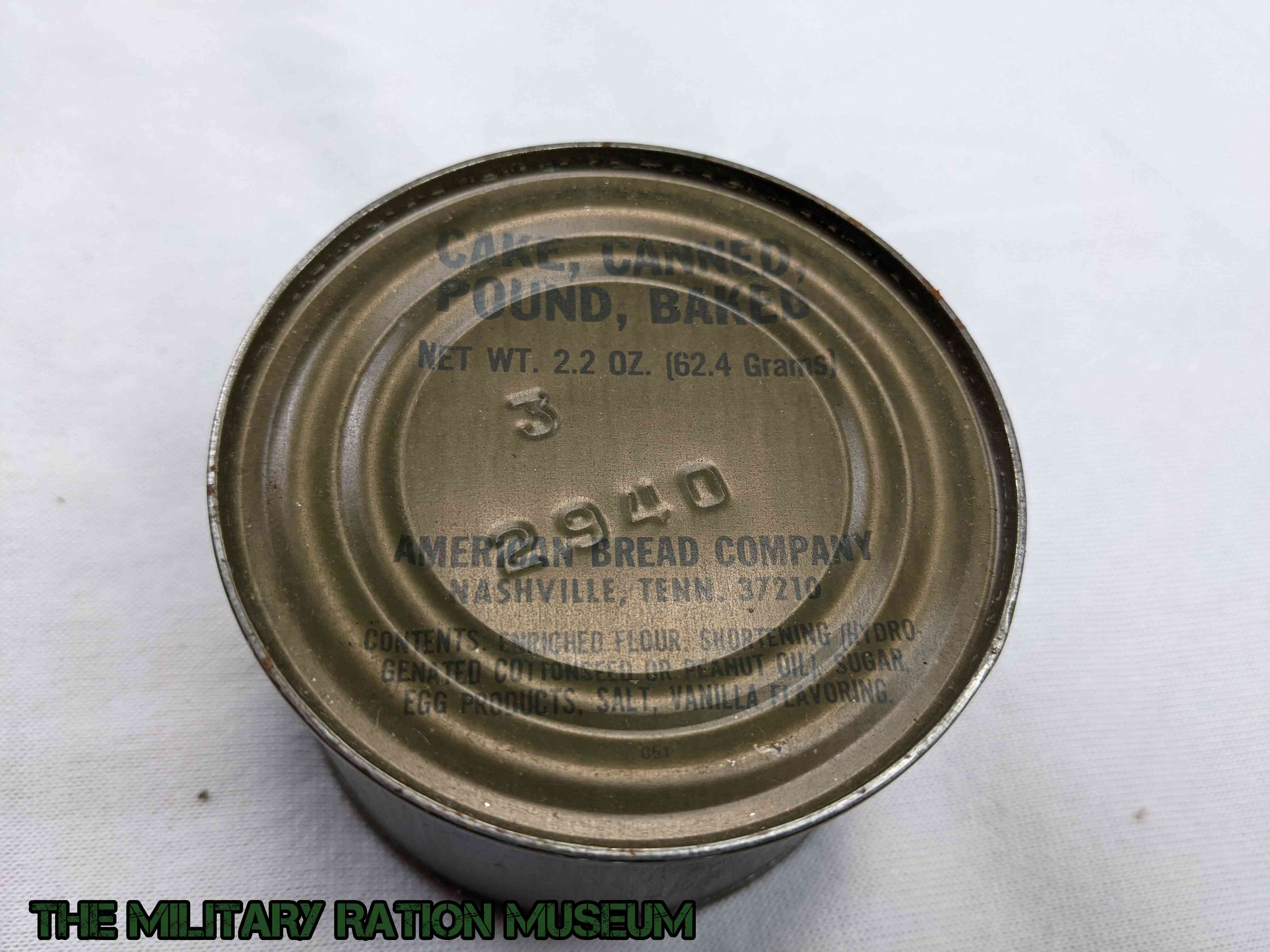 Can: Pound Cake (American Bread Company) | The Military Ration Museum ...