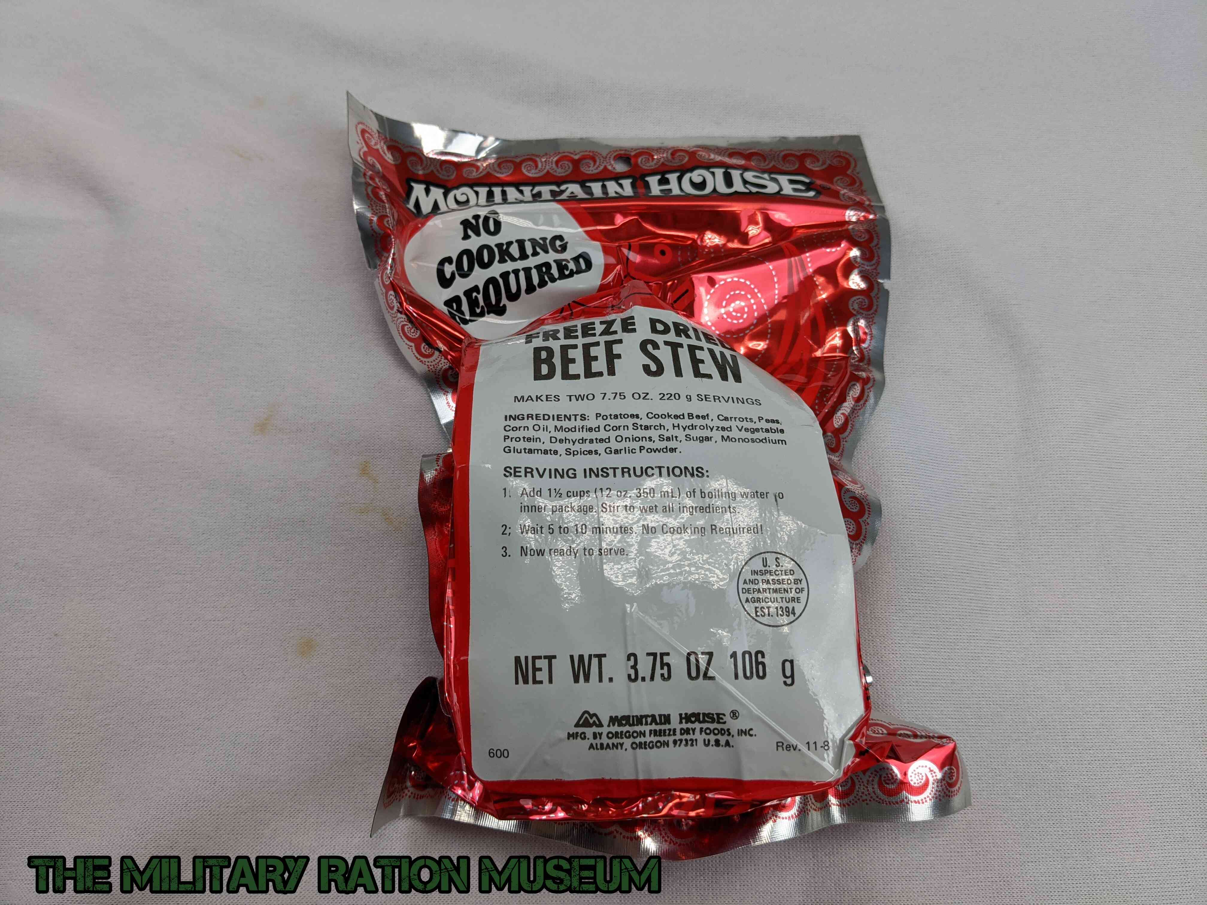 Mountain House - Beef Stew | The Military Ration Museum Archives
