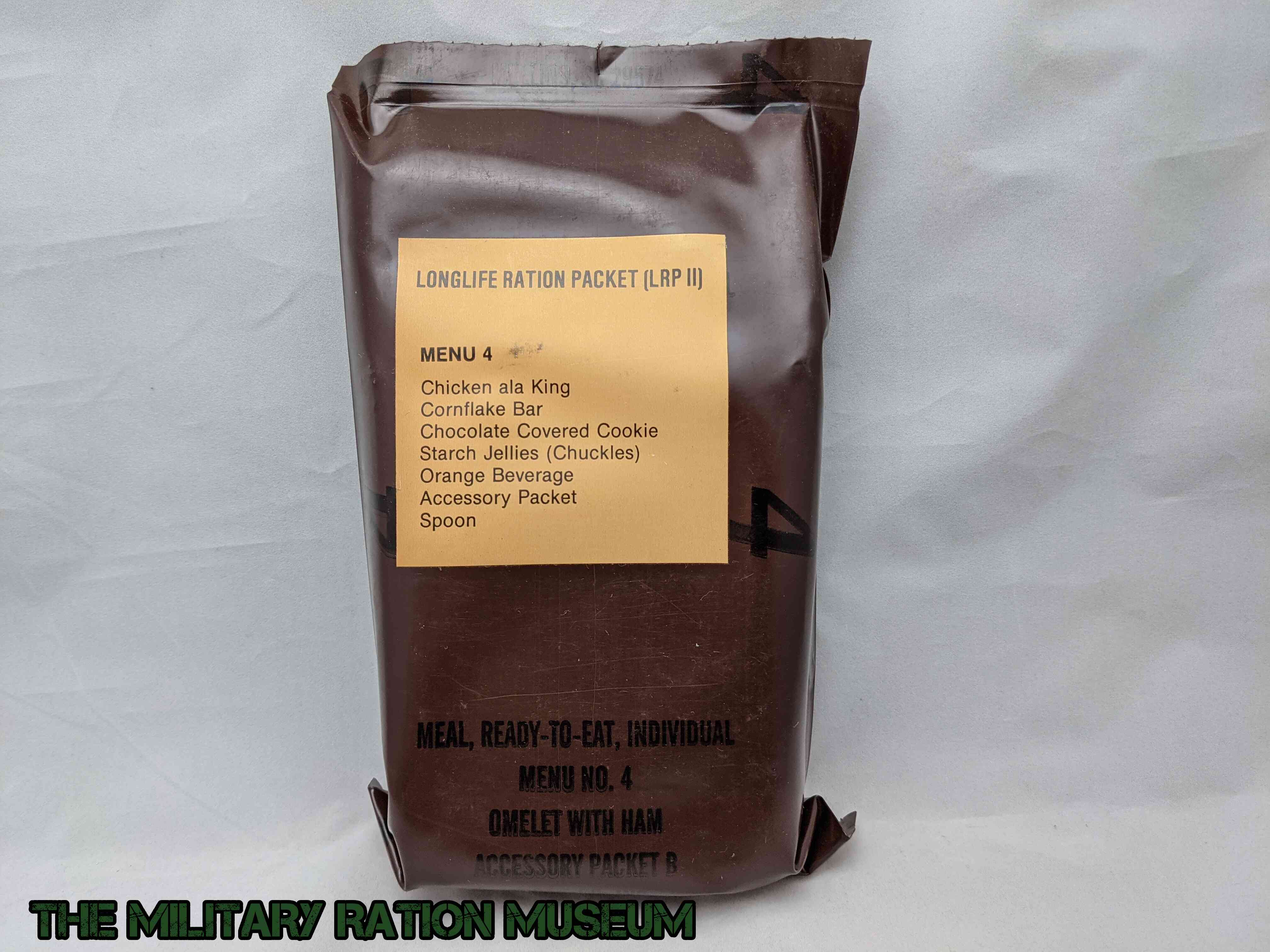 Longlife Ration Packet (LLRP) - Menu 4 - Chicken Ala King | The ...