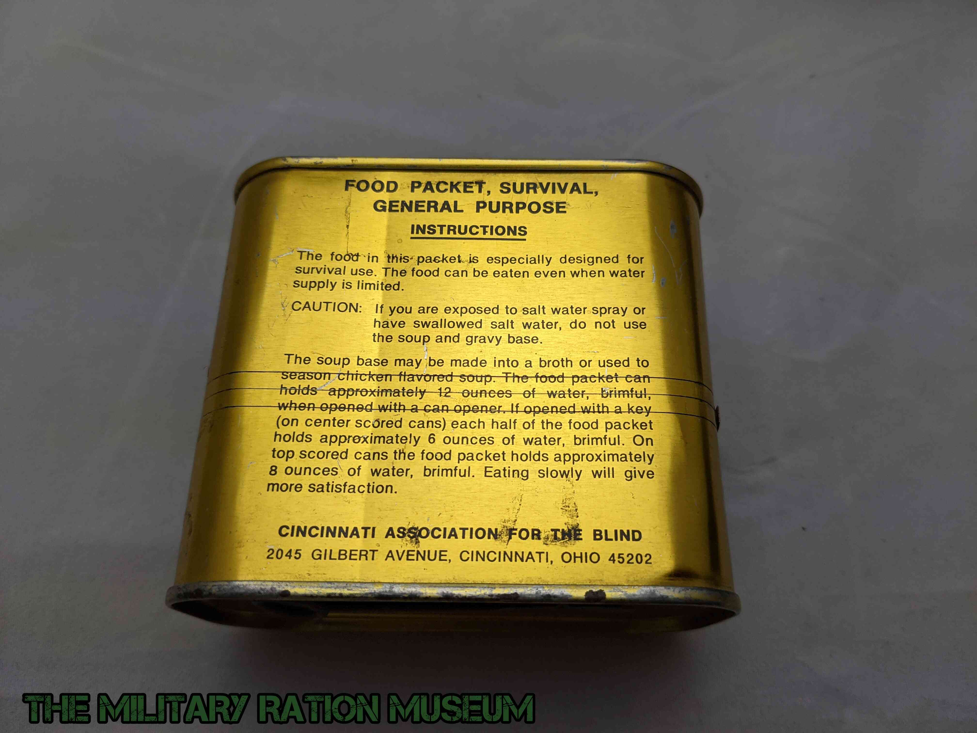 Food Packet, Survival, General Purpose (Gold) | The Military Ration ...