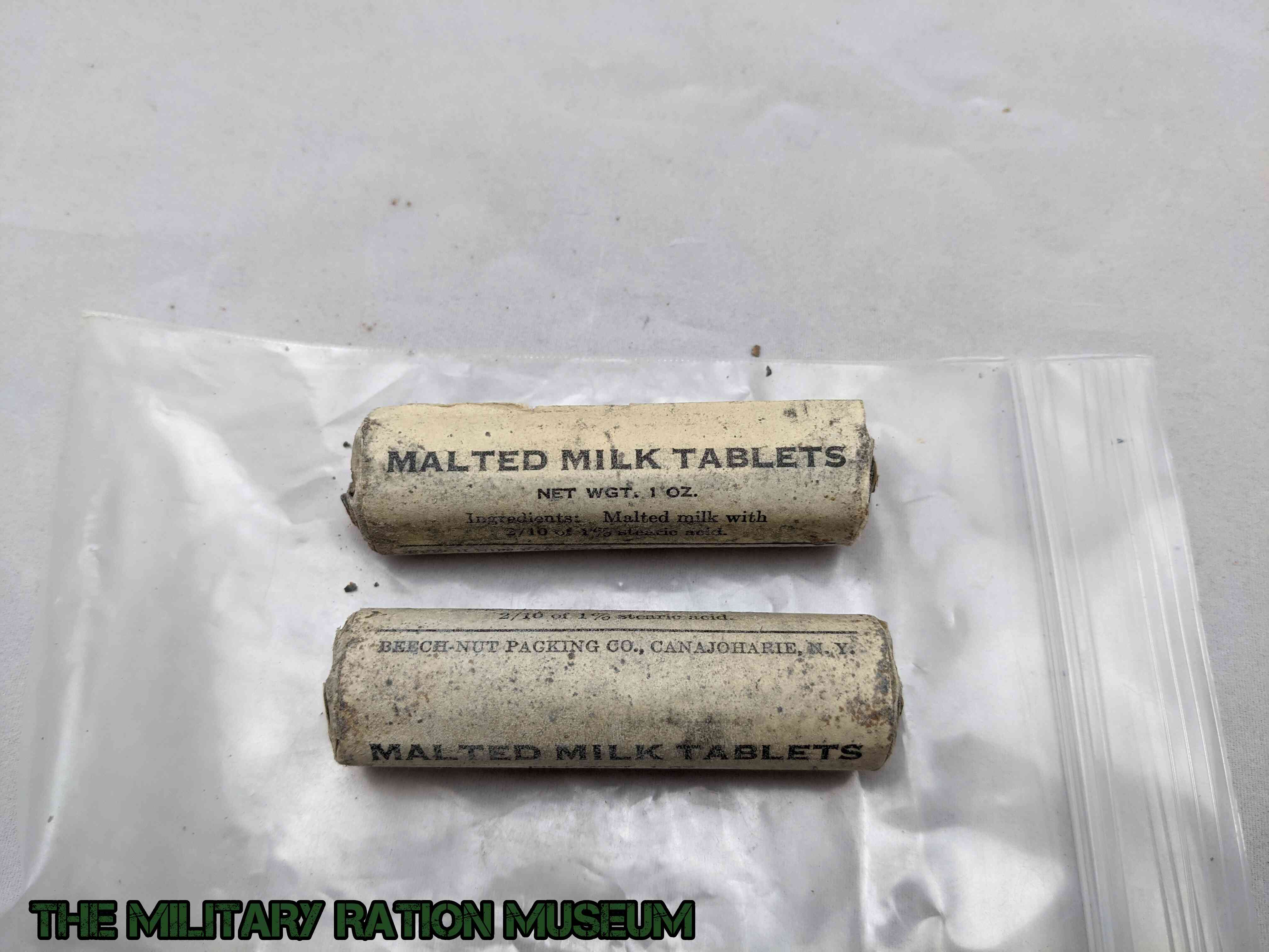 2x Malted Milk Tablets | The Military Ration Museum Archives