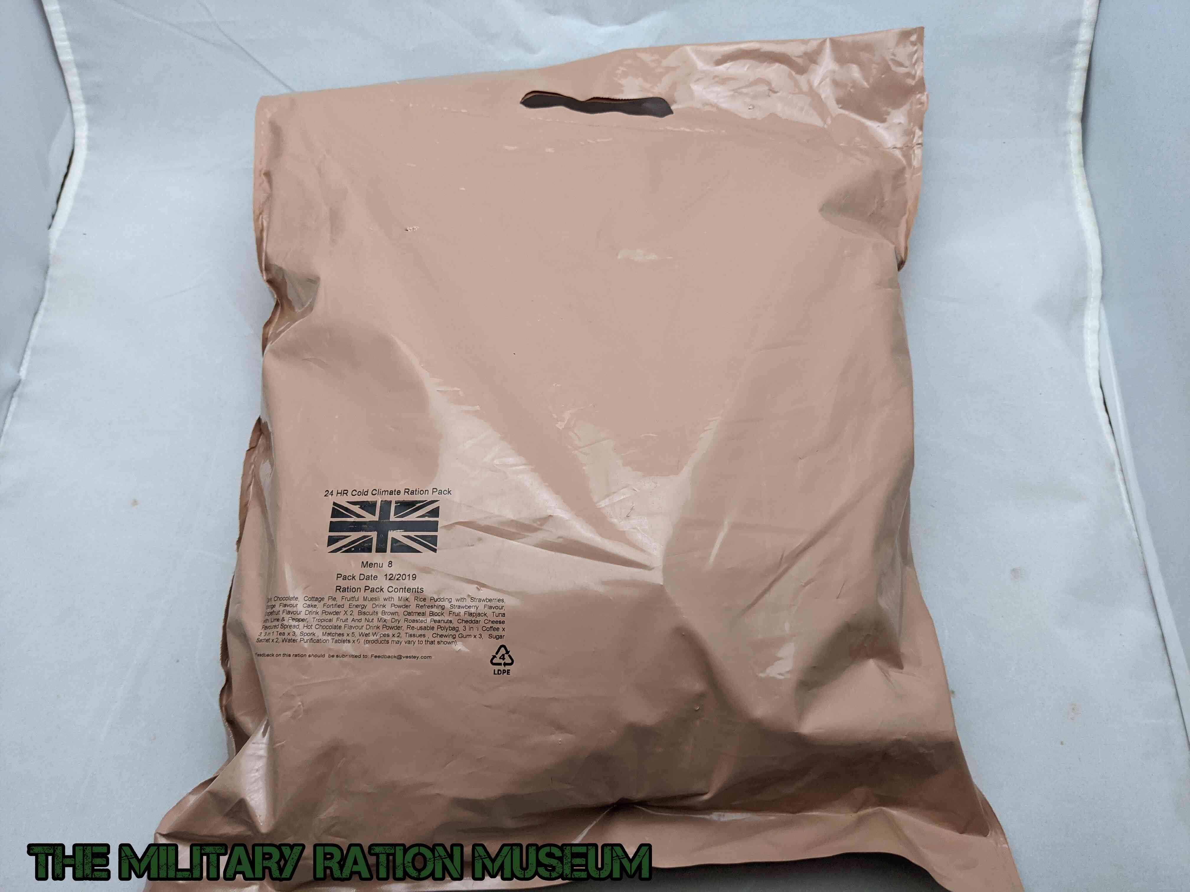 24 Hour British Cold Climate Ration Pack Menu 8 | The Military Ration ...