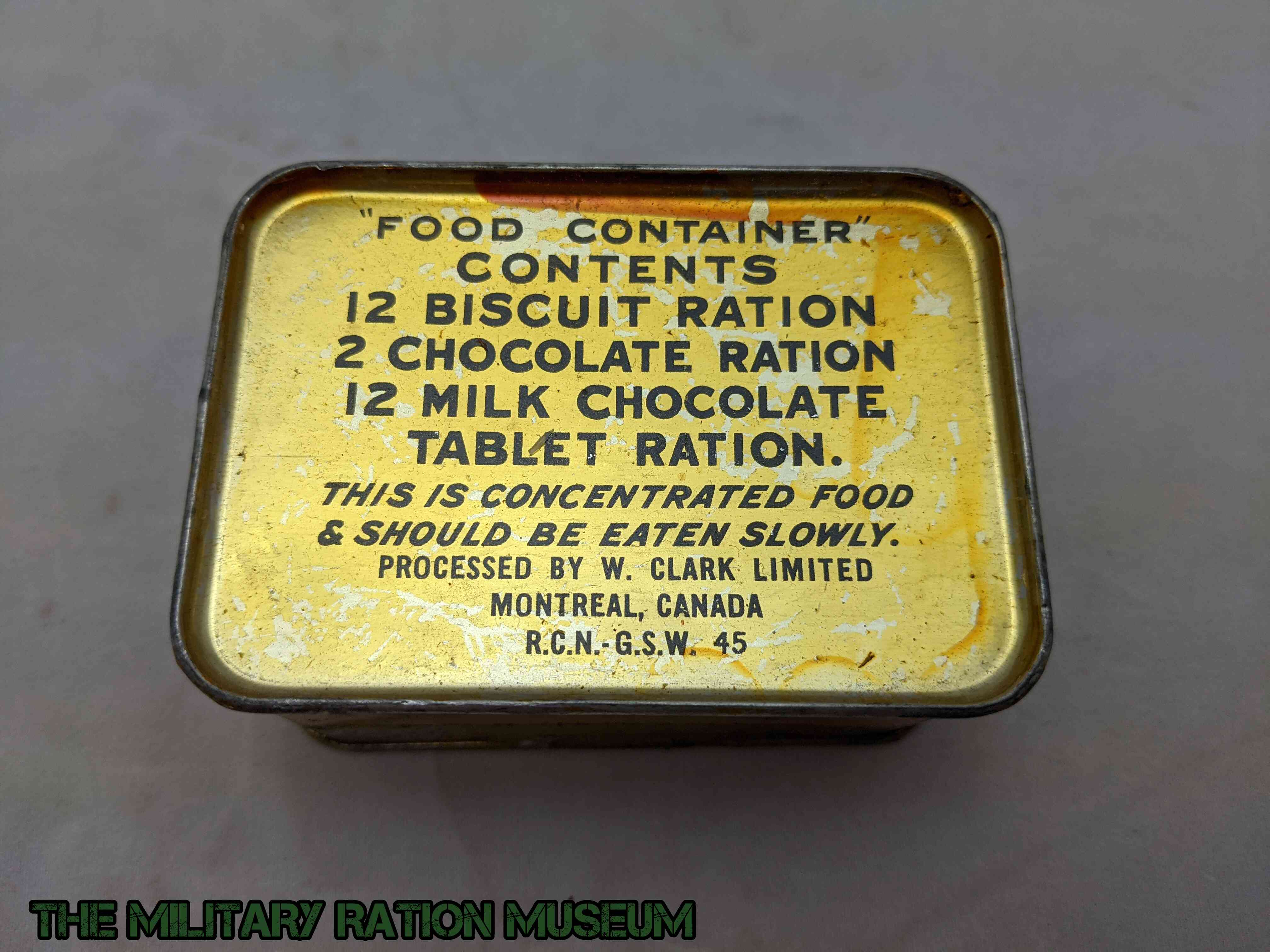 WWII Era Canadian Emergency Survival Ration | The Military Ration ...