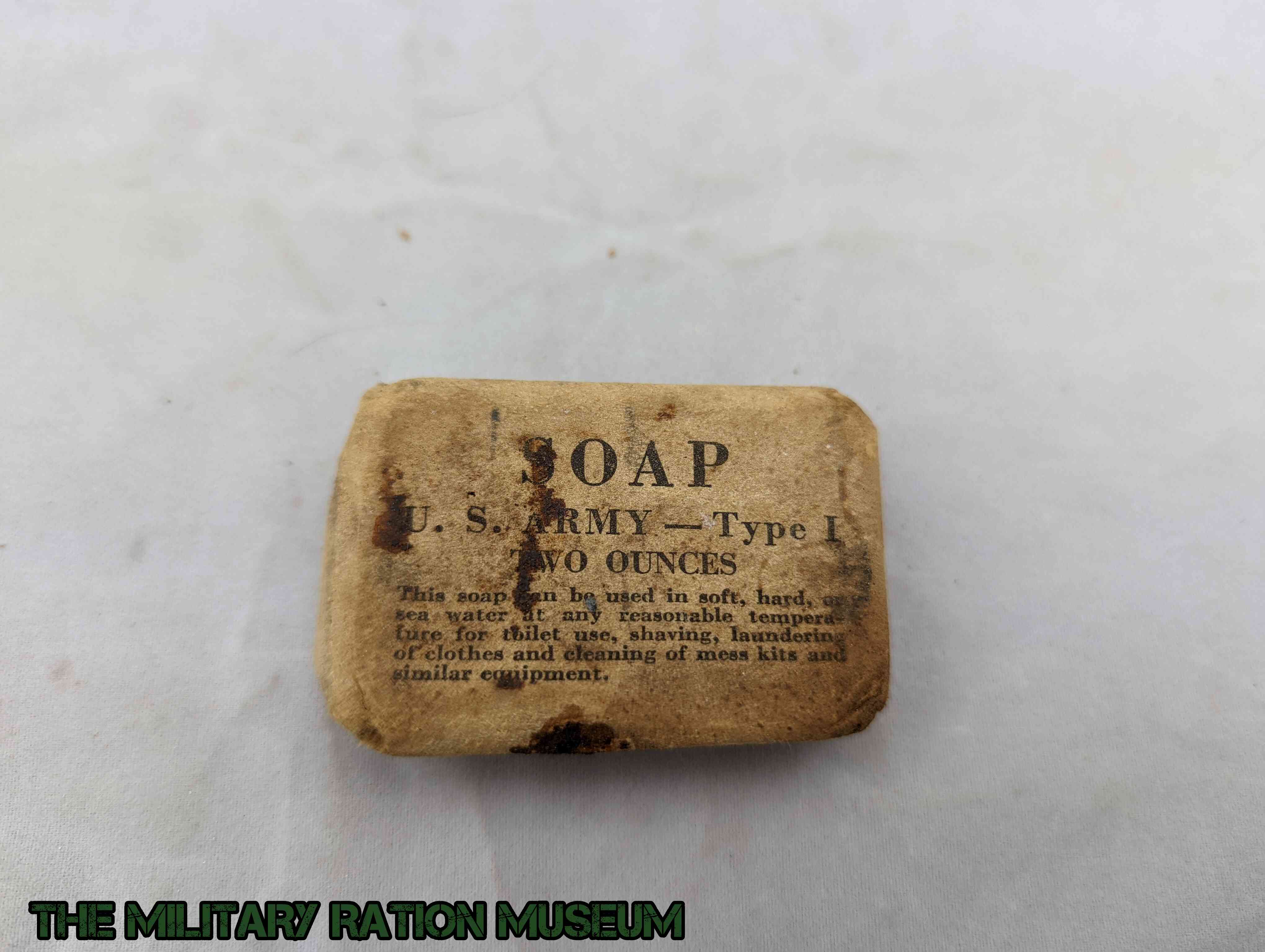 SOAP - US Army Type I | The Military Ration Museum Archives