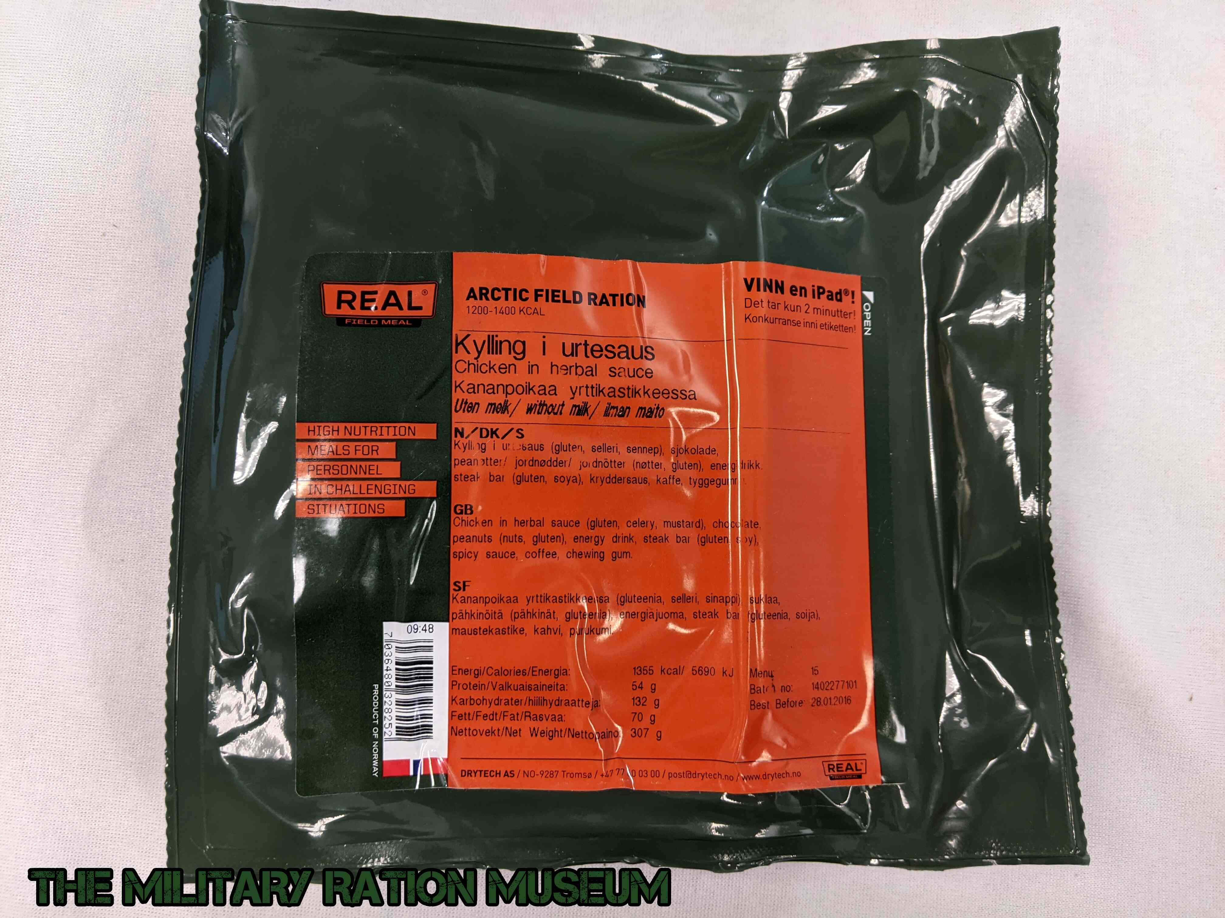 Norwegian Arctic Field Ration, Menu 15 - Chicken In Herbal Sauce | The ...