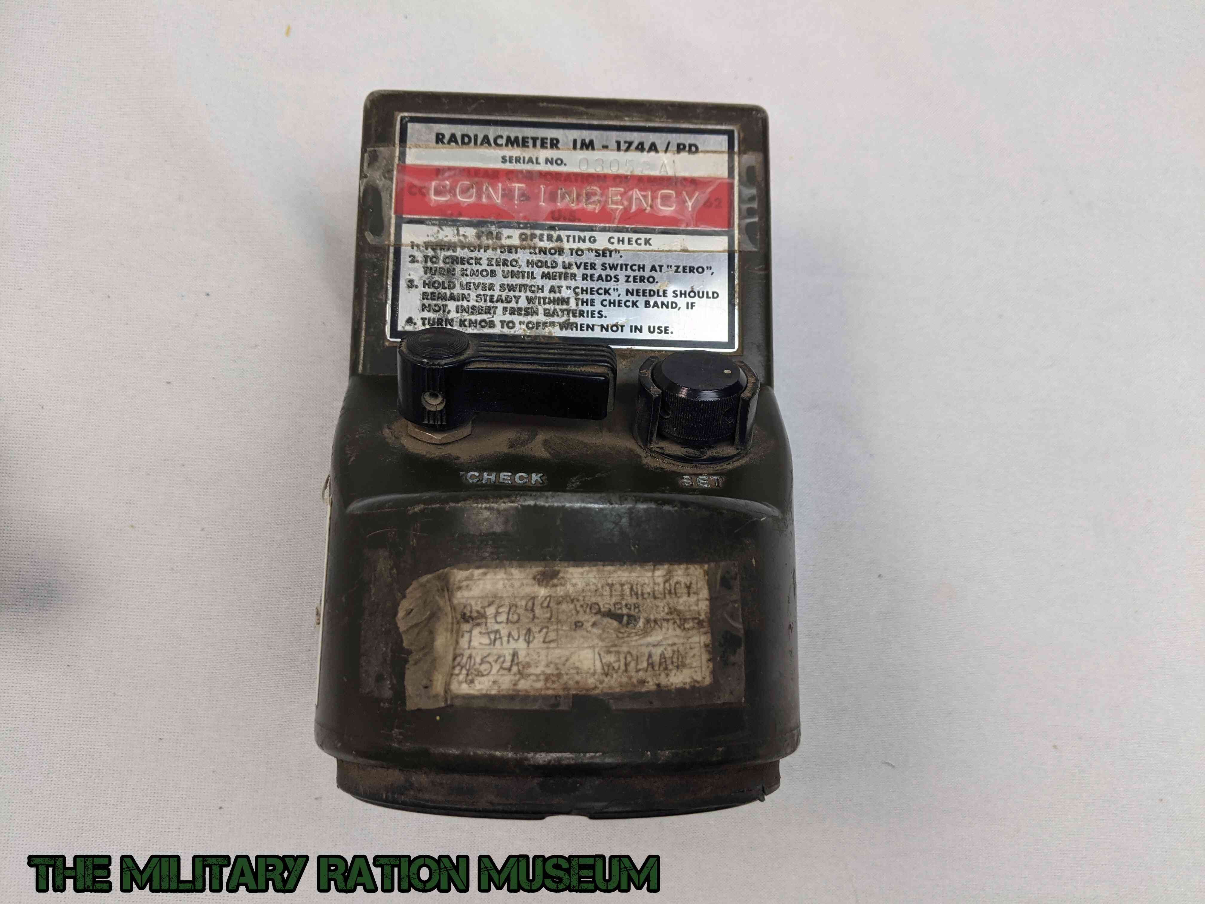 Radiac Meter IM - 174A | The Military Ration Museum Archives