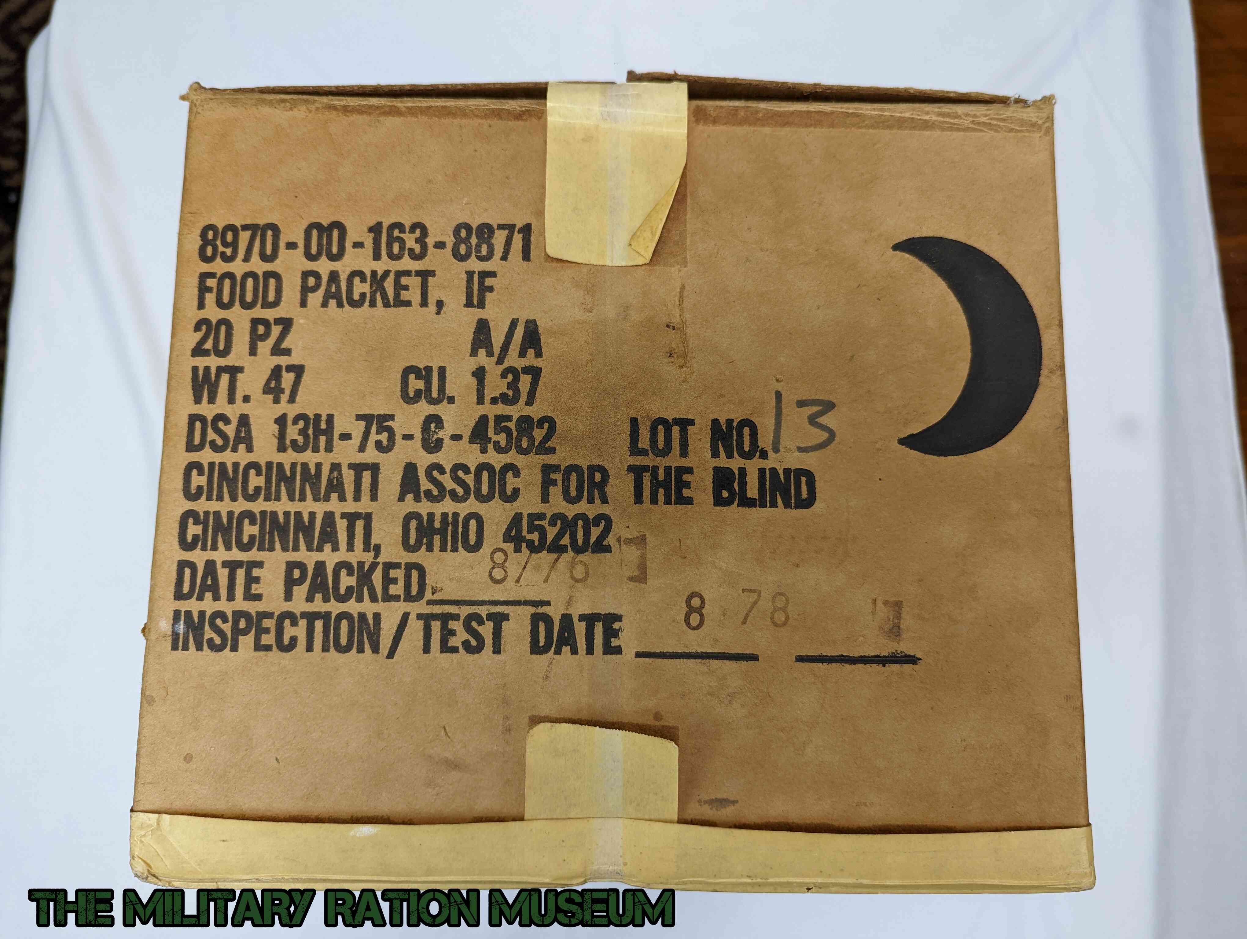 Food Packet, In Flight, Case, 20 Meals - Empty | The Military Ration ...